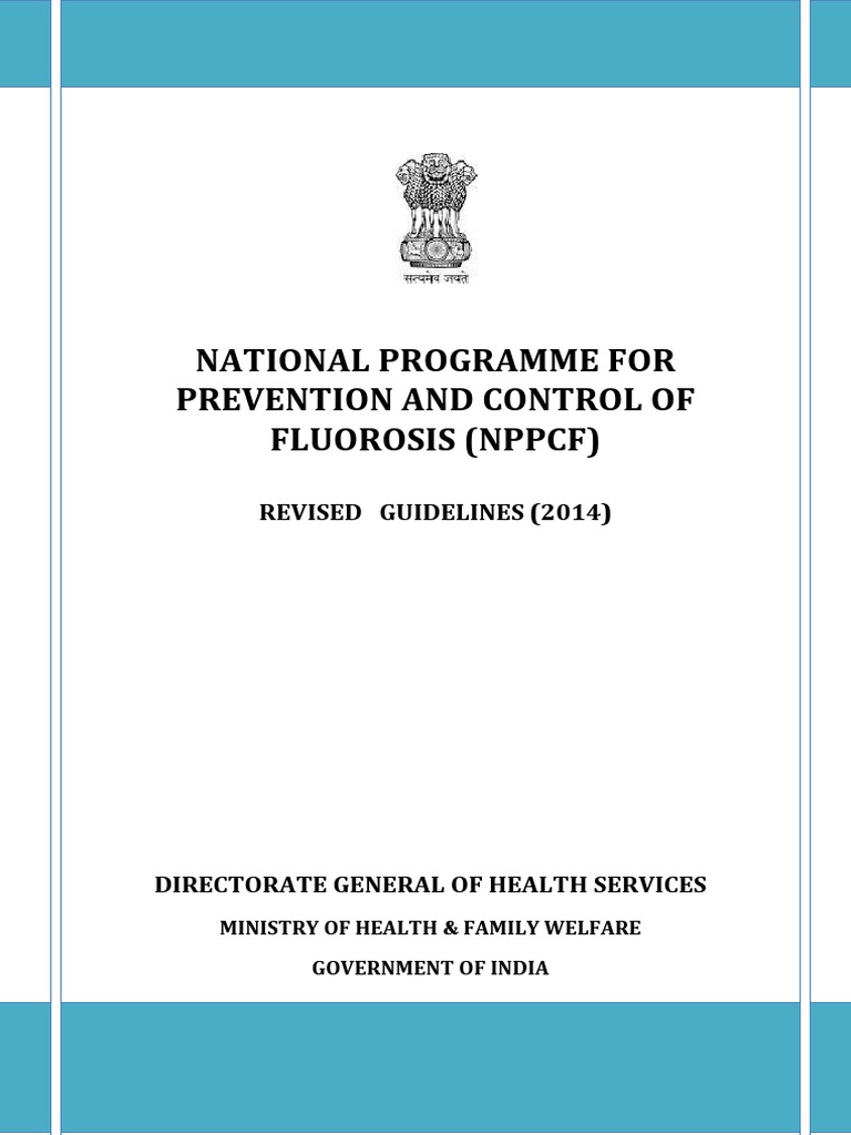 NPPCF Guidelines for Fluorosis Control | PDF | Fluoride | Drinking Water