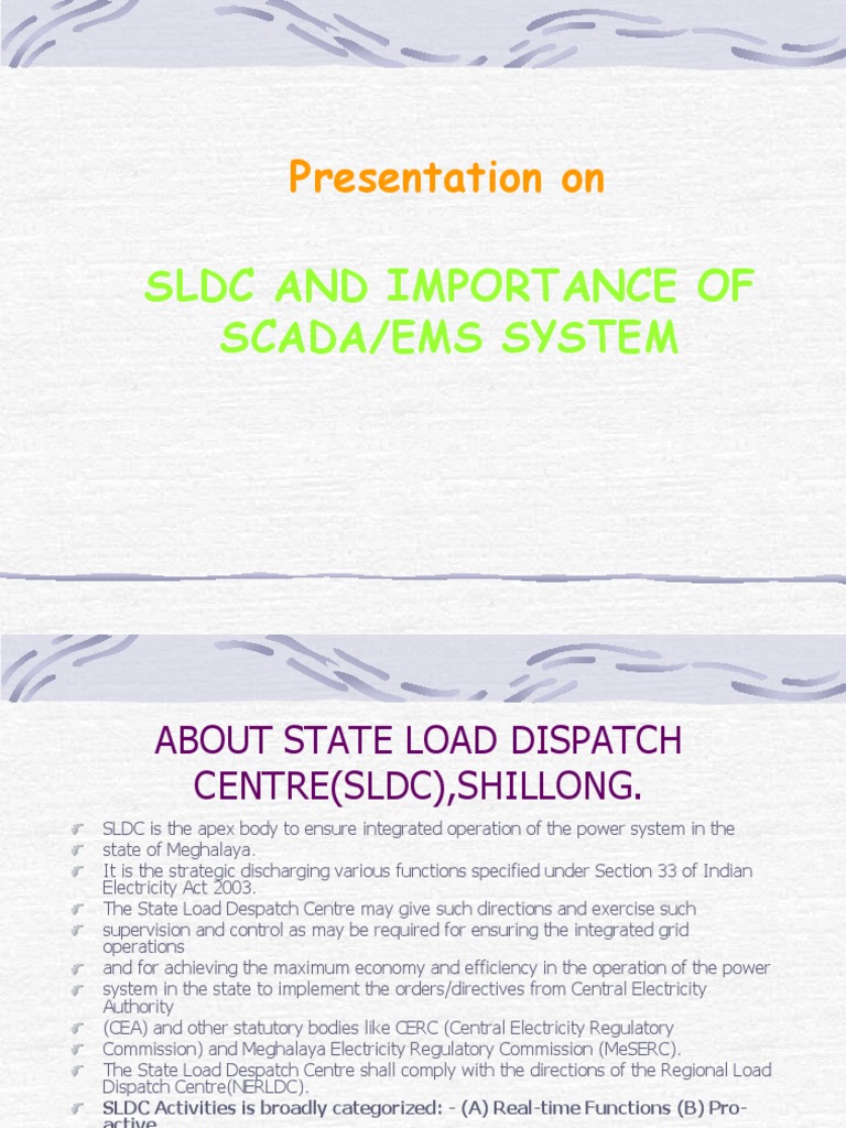 SLDC | PDF | Scada | Electrical Substation