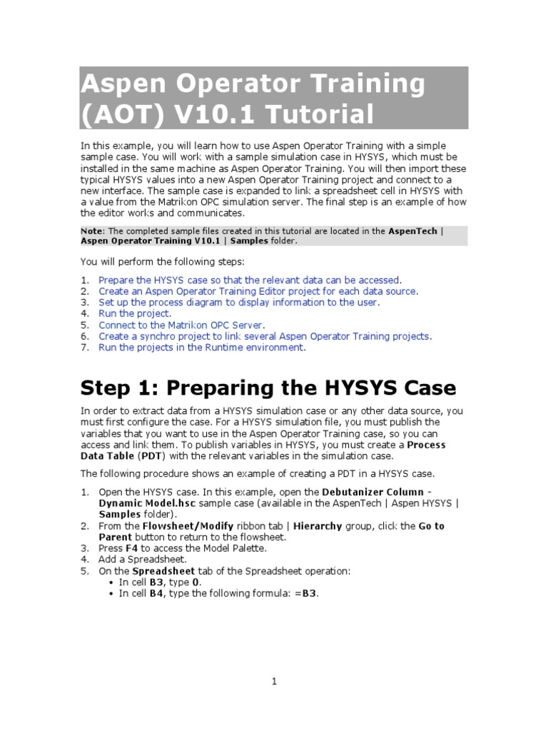 AOT Tutorial V10 1 | PDF | Tab (Gui) | Spreadsheet