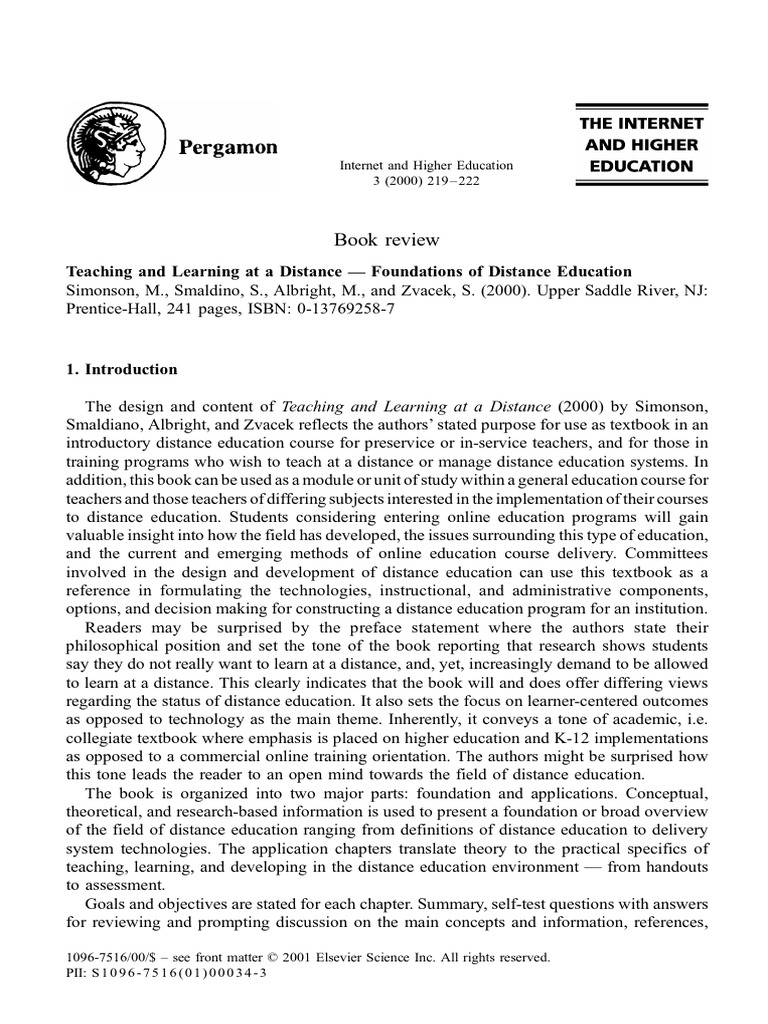 Teaching - and - Learning - at - A - Distance - Foun - Summary PDF ...