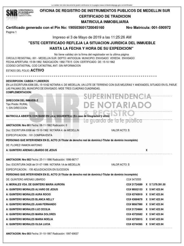 Certificado De Libertad Y Tradicion Justicia Crimen Y Justicia