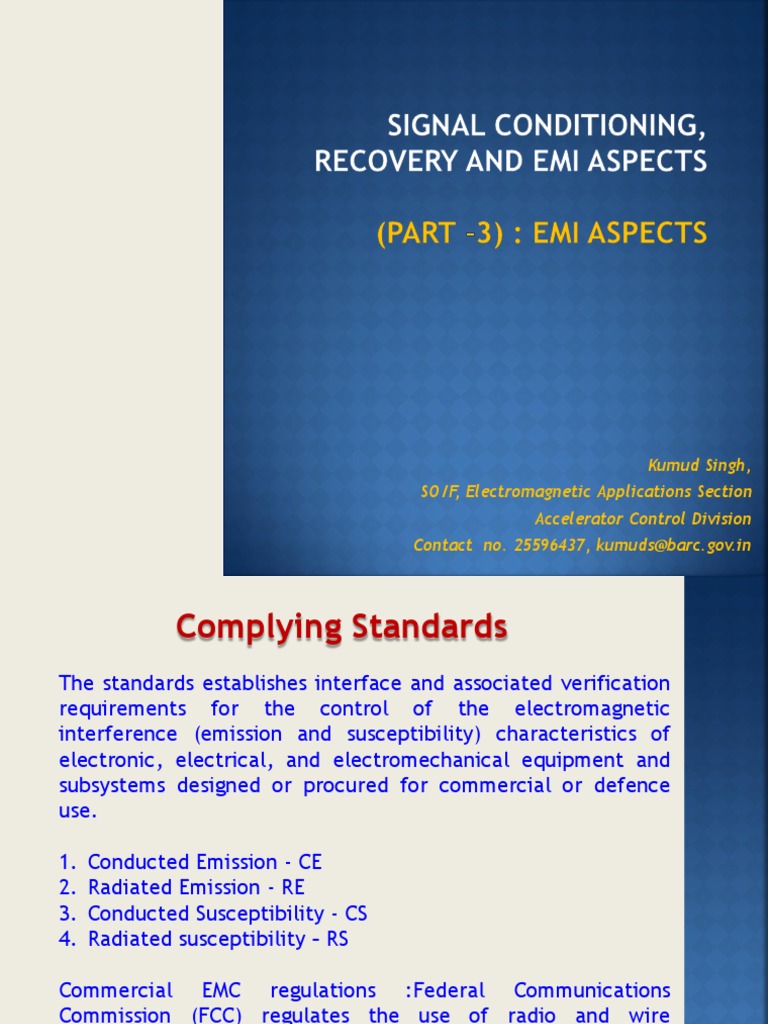Slides Part3 | PDF | Electromagnetic Compatibility | Electromagnetic Interference