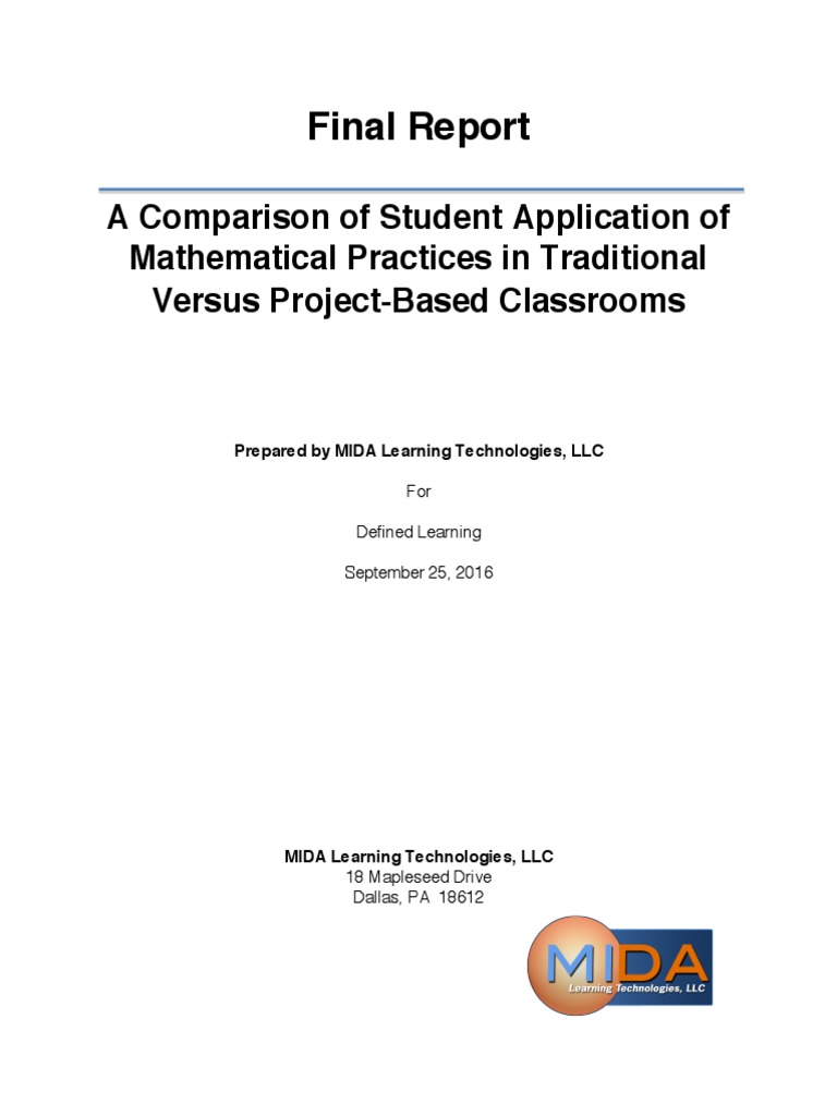 Mida Learning Technologies PBL Research Report 2016 | PDF | Project ...