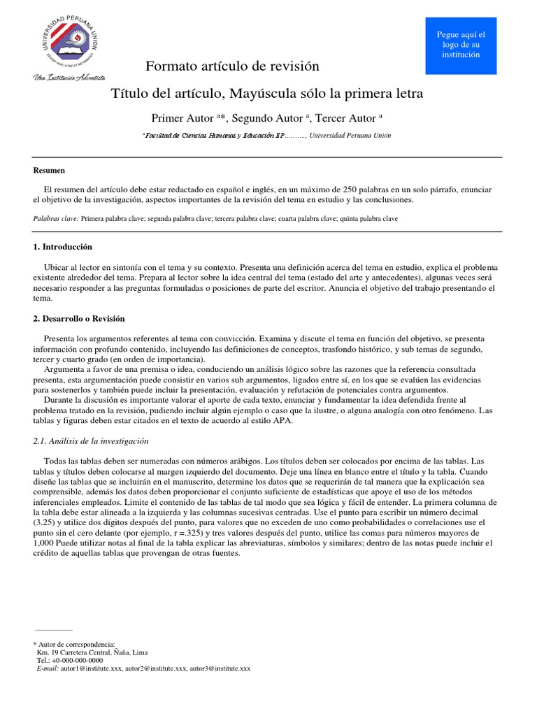 8765 Formato Articulo de Revision-1553618686 | Palabra | Science