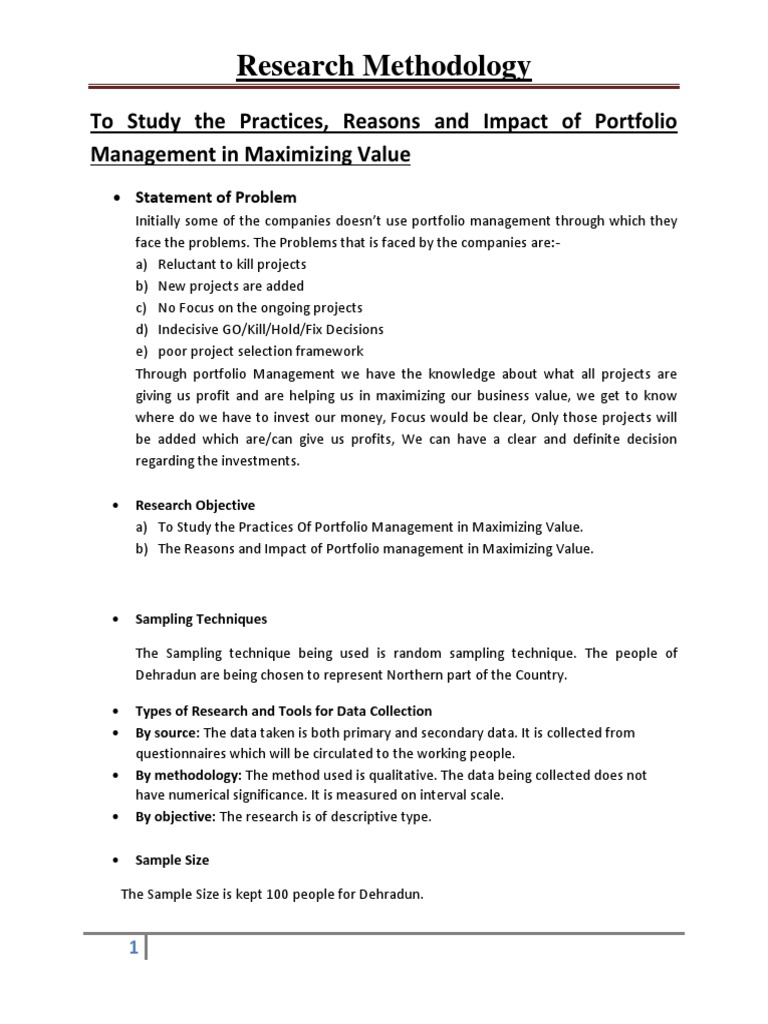 Research Methodology | PDF | Data | Investment Management