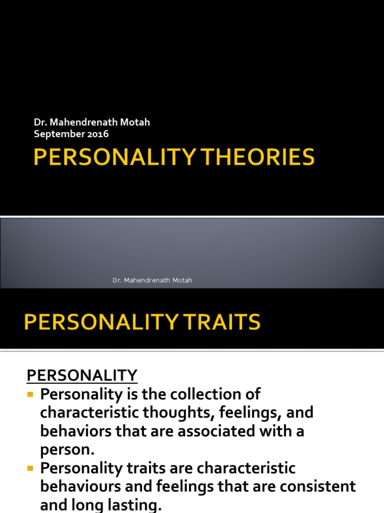 Personality Theories | PDF | Personality Psychology | Psychoanalysis