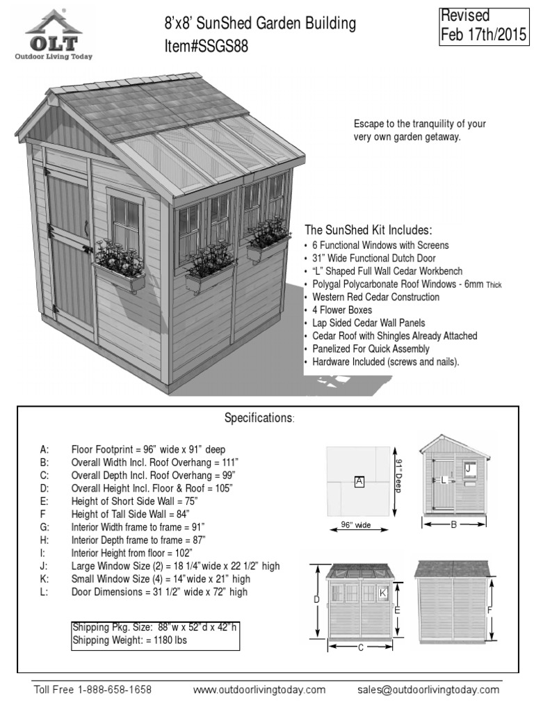 8x8 Shed | PDF | Framing (Construction) | Building Technology