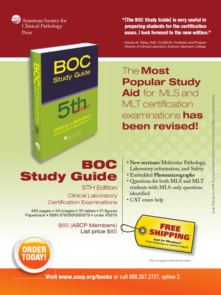 BOC Study Guide: The Most | PDF | Pathology | Infection