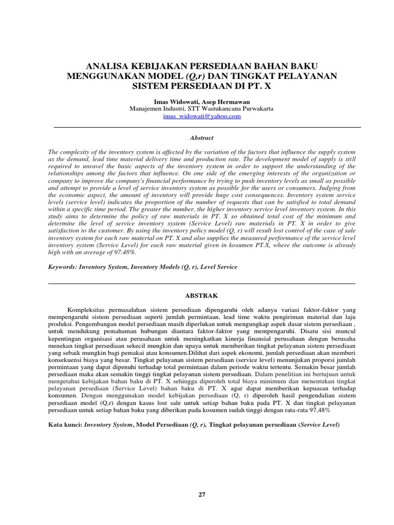 STT Wastukancana - Ac.id 6.1.5.imas DKK | PDF | Inventory | Logistics