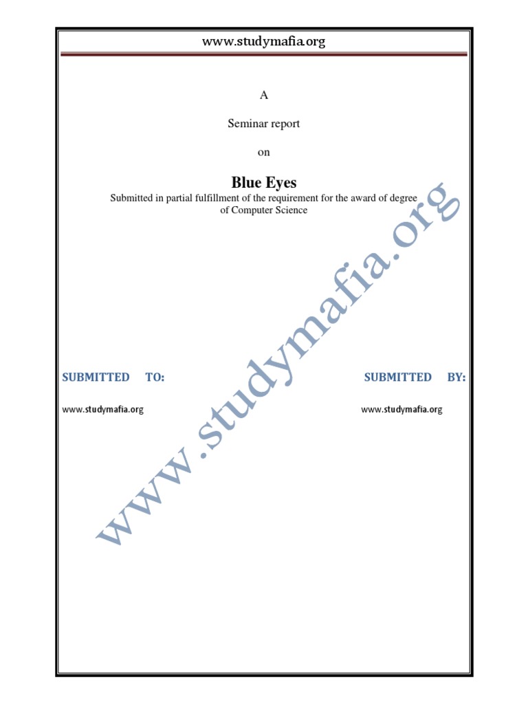 CSE Blue Eyes Technology Report | PDF | Human–Computer Interaction ...