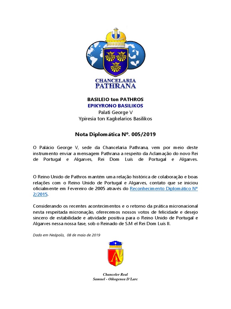 Nota Diplomatica 05 - 2019-Para RUPA | PDF