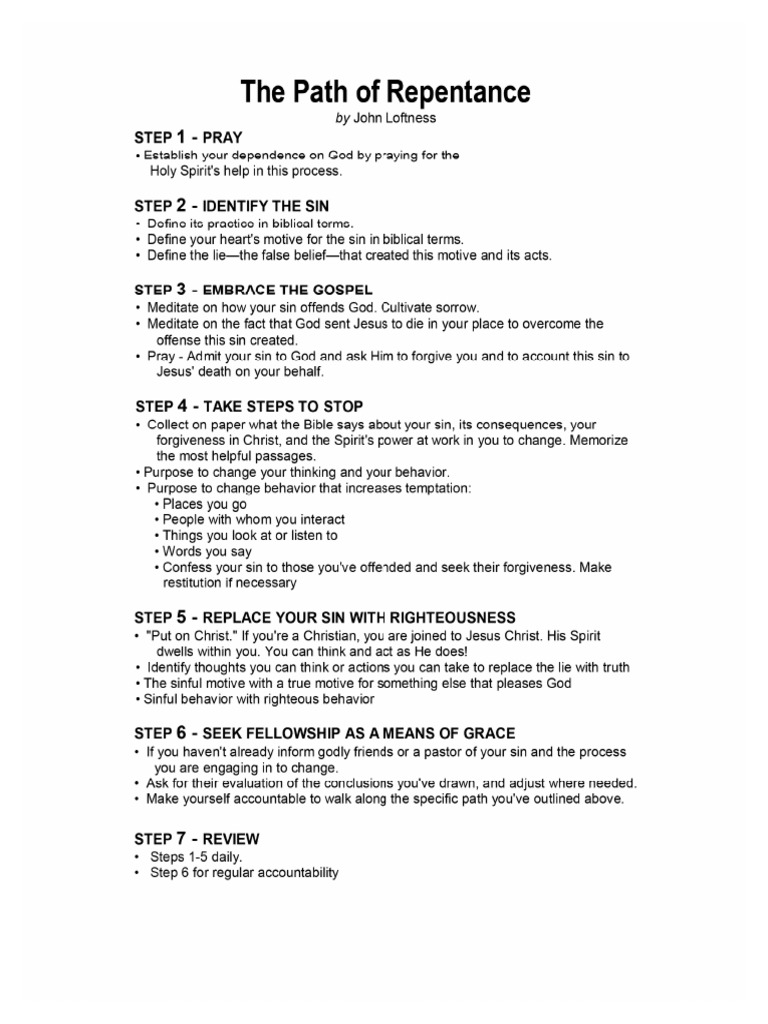 Path of Repentance | PDF