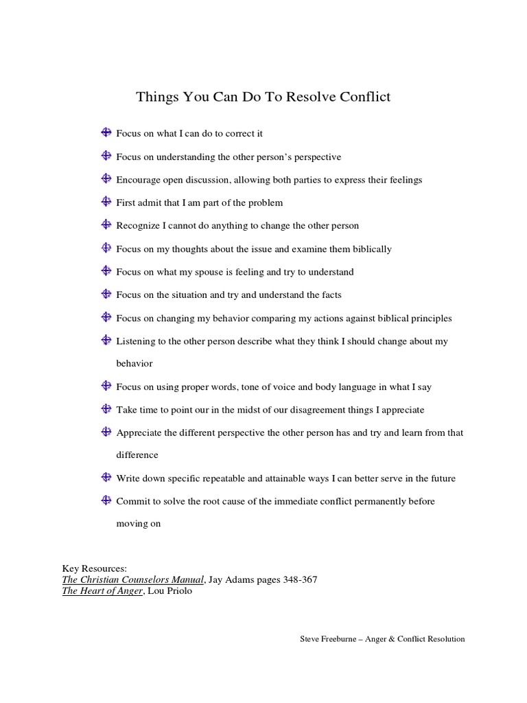Resolve Conflict List | PDF
