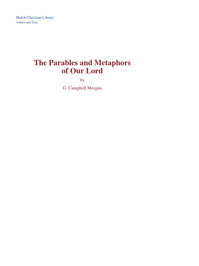 The Parables and Metaphors of Our Lord PDF | PDF | Last Judgment ...