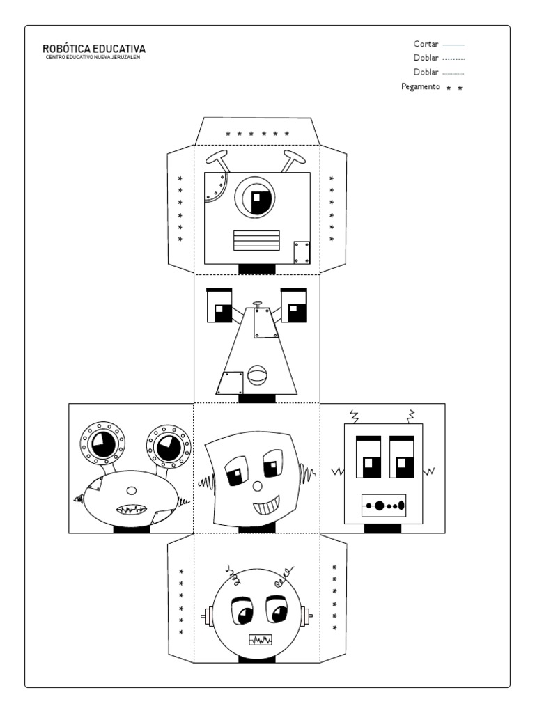 Printable Robot Blocks Ellen Russell PDF | PDF