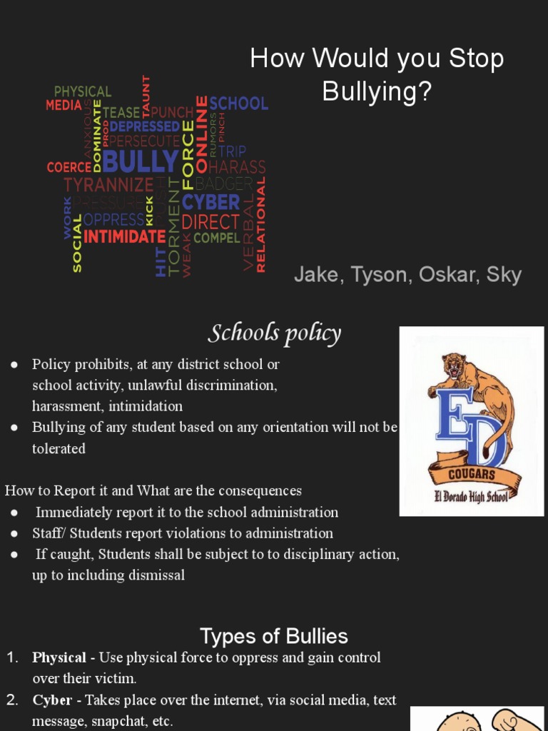 bully presentation 1 | Bullying | Injustice