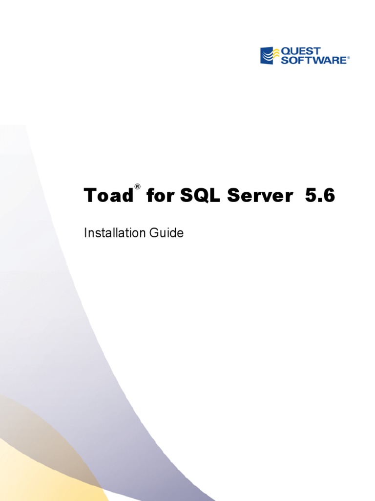 Toad For SQL Server 5.6: Installation Guide | PDF | Windows Registry | Microsoft Windows