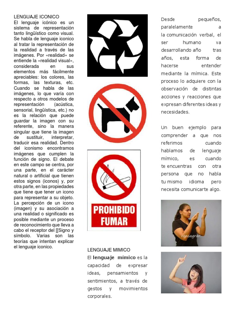 Lenguaje Iconico | Descargar gratis PDF | Imagen | Comunicación