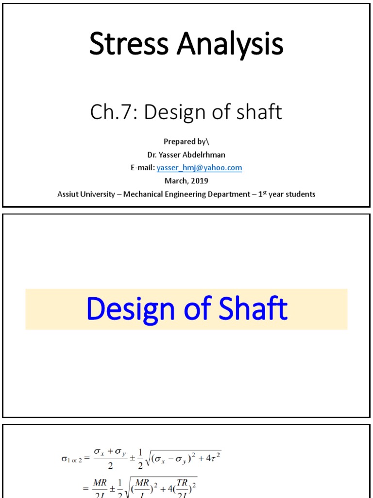 Ch.7 Design of Shaft | PDF