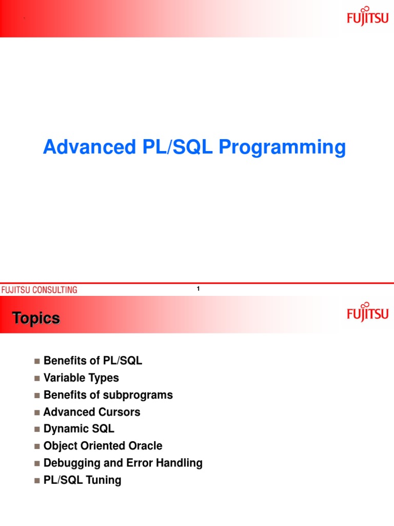 Advanced PLSQL - Updated | PDF | Pl/Sql | Subroutine