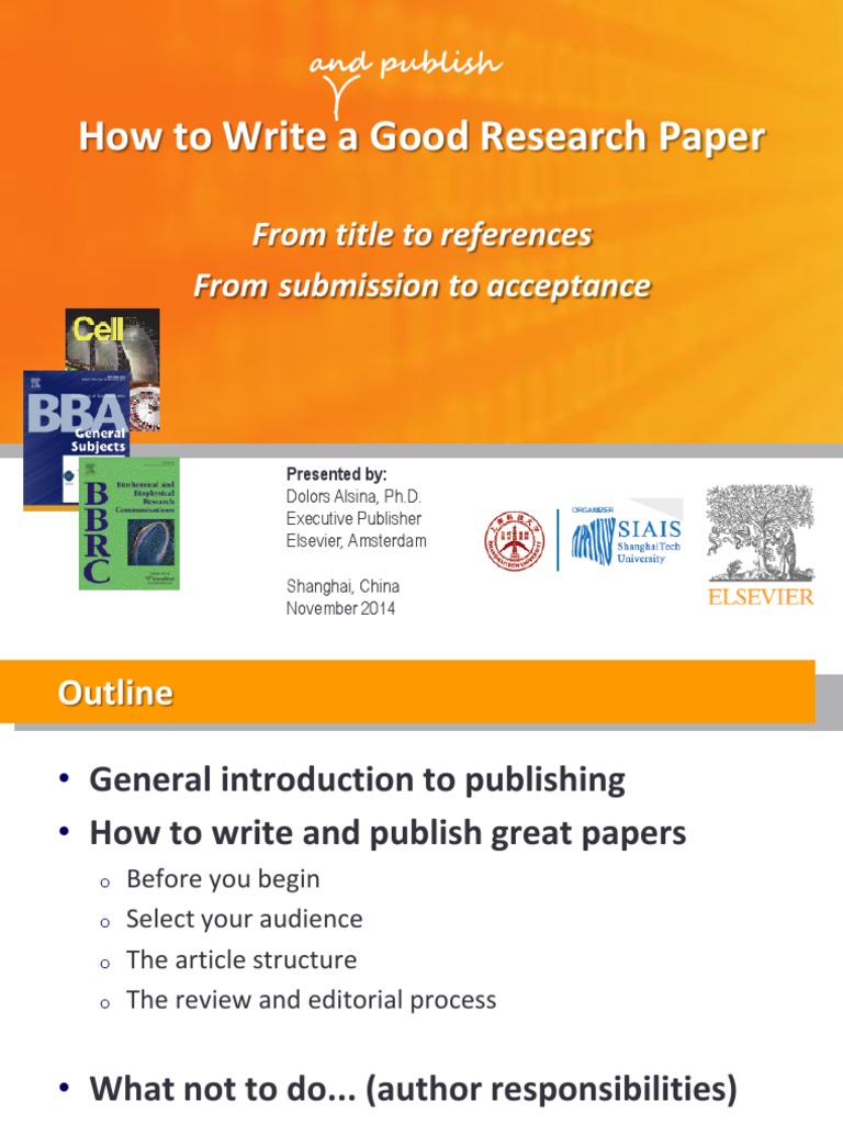 How To Write A Good Research Paper: From Title To References From ...