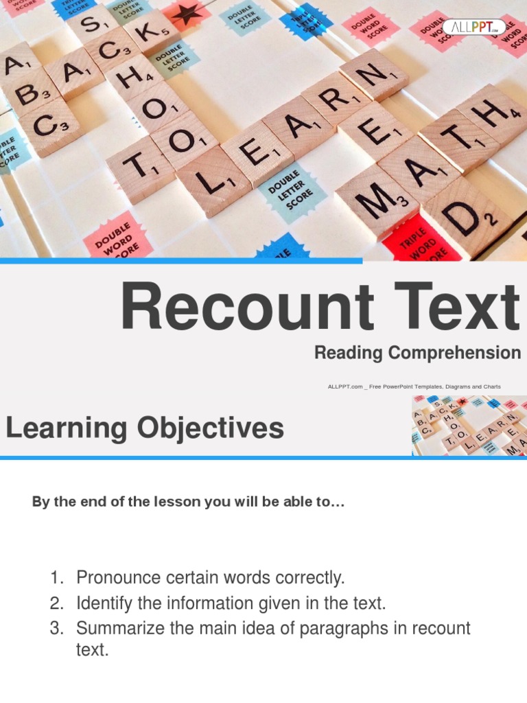 Recount Text: Reading Comprehension | PDF | Behavior Modification ...
