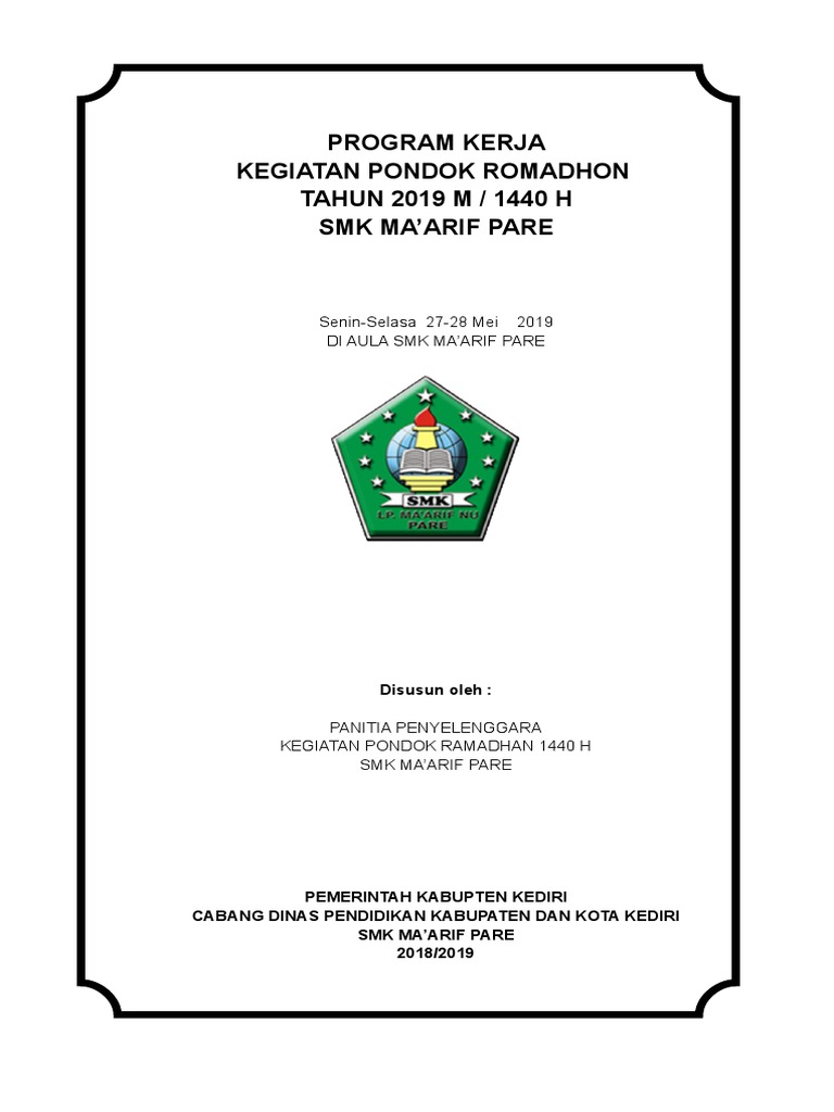 Proker Pondok Romadhon 2019 Fix | PDF