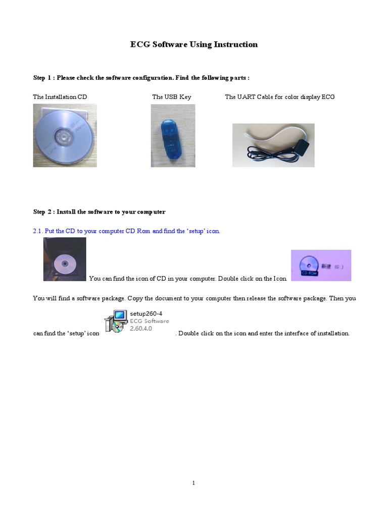 Instruction To Install ECG Software | PDF | Icon (Computing) | Device ...