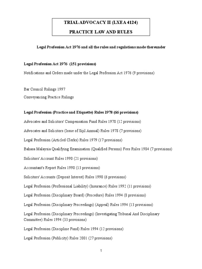 Practice Law Rules | PDF | Advocate | Solicitor