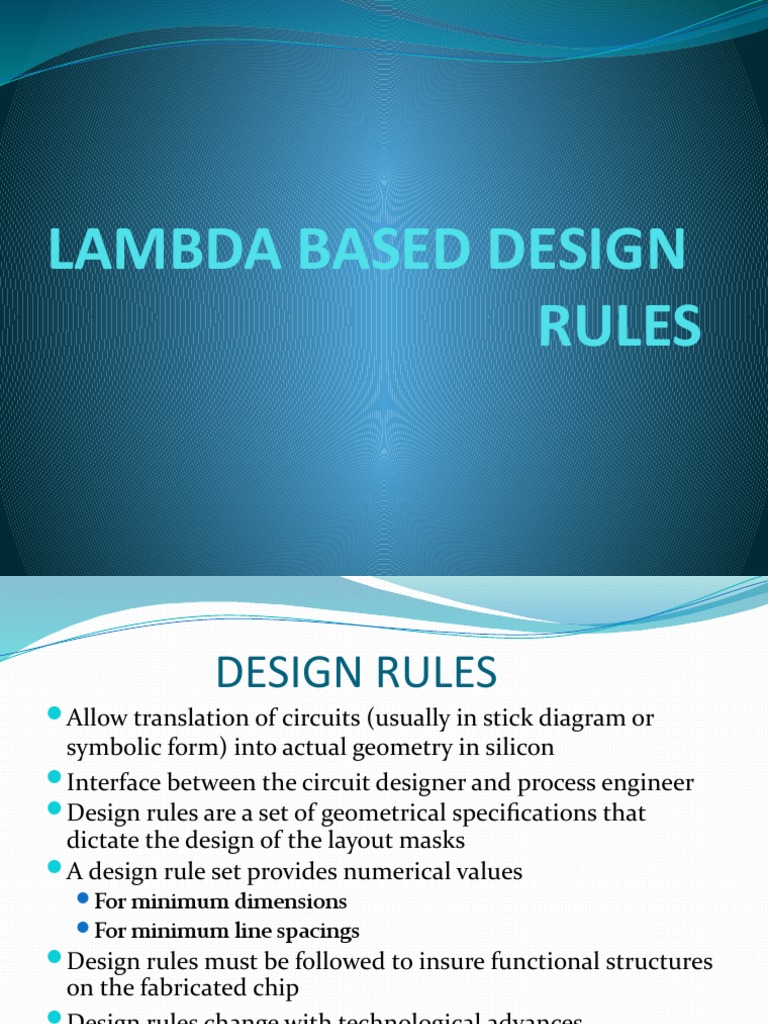 Lambda Based Design Pdf Electrical Engineering Diffusion