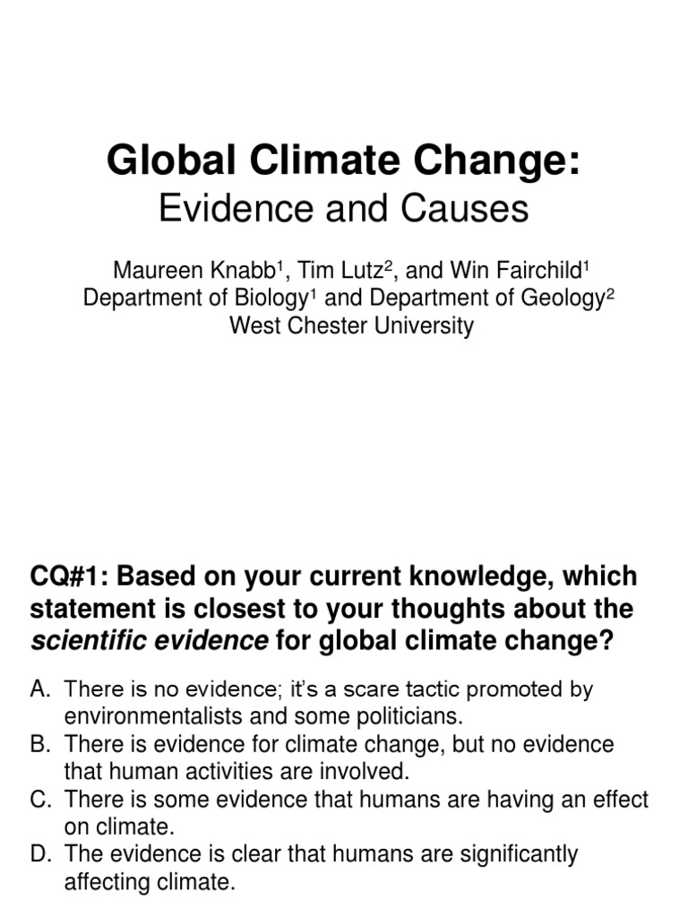 Global Climate Change:: Evidence and Causes | PDF | Greenhouse Gas ...