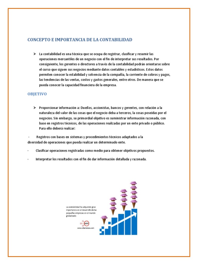 Concepto e Importancia de La Contabilidad | PDF | Contabilidad ...