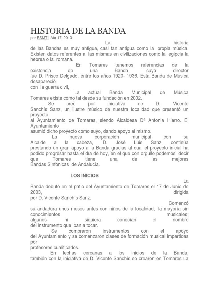 Historia de La Banda | PDF | Entretenimiento (general)