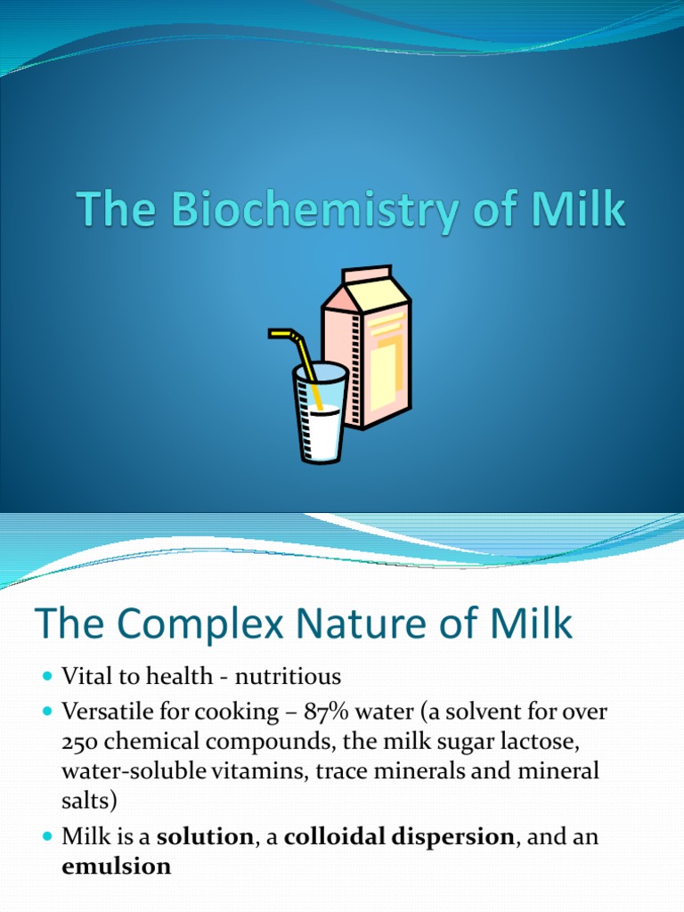 The Biochemistry of Milk | PDF | Milk | Cheese