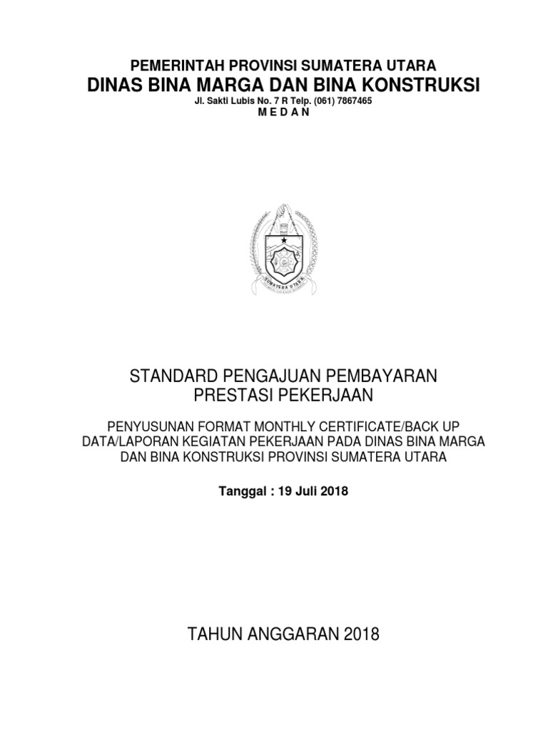 Format Sertifikat Bulanan Provsu | PDF | Pengelolaan Keuangan & Uang ...