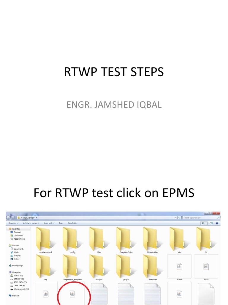 RTWP Test Procedure Guide | PDF