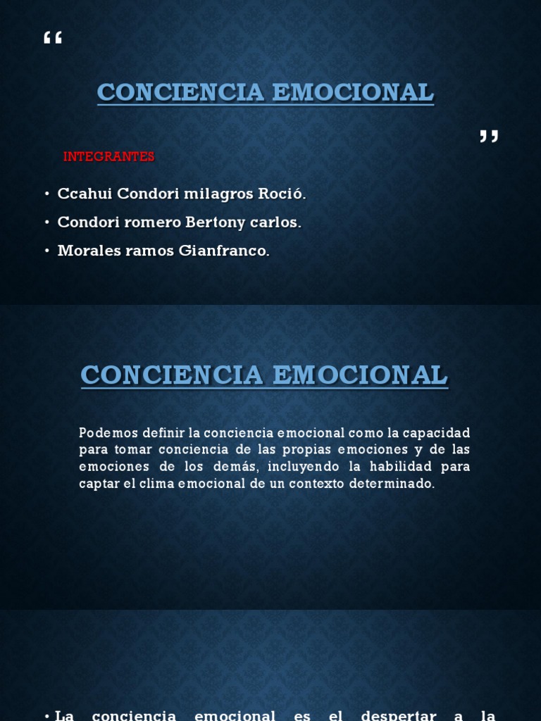 Conciencia Emocional | PDF | Conciencia | Las emociones