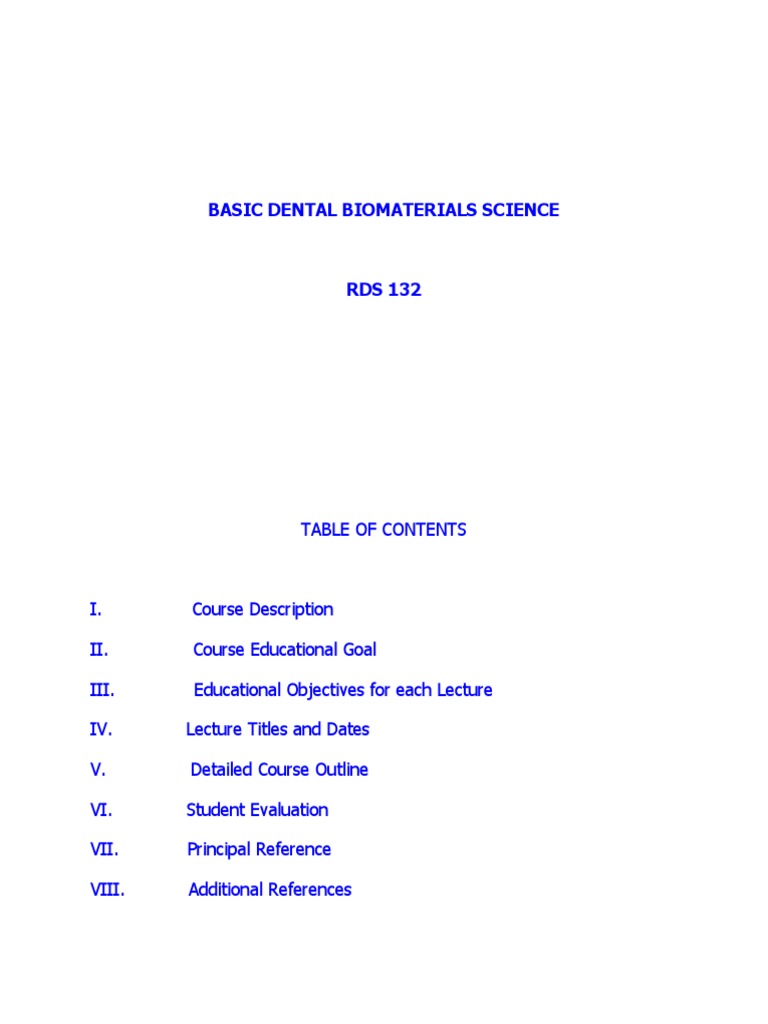 Basic Dental Biomaterials Science | PDF | Materials Science | Alloy
