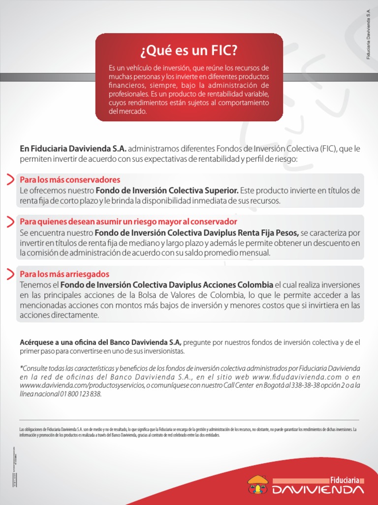 ¿Qué Es Un FIC?: en Fiduciaria Davivienda S.A. Administramos Diferentes ...