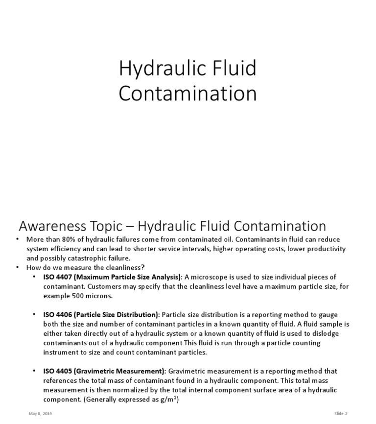 Fluid Contamination | PDF | Technology & Engineering
