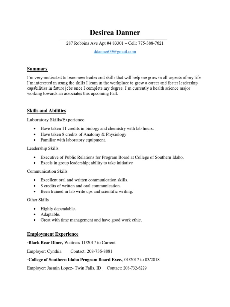 Resume 2018 | PDF | Behavior Modification | Science