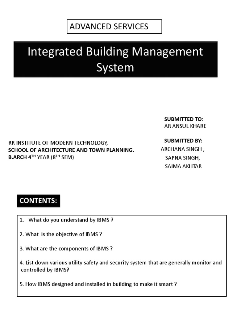 Integrated Building Management System | PDF | Building Automation ...