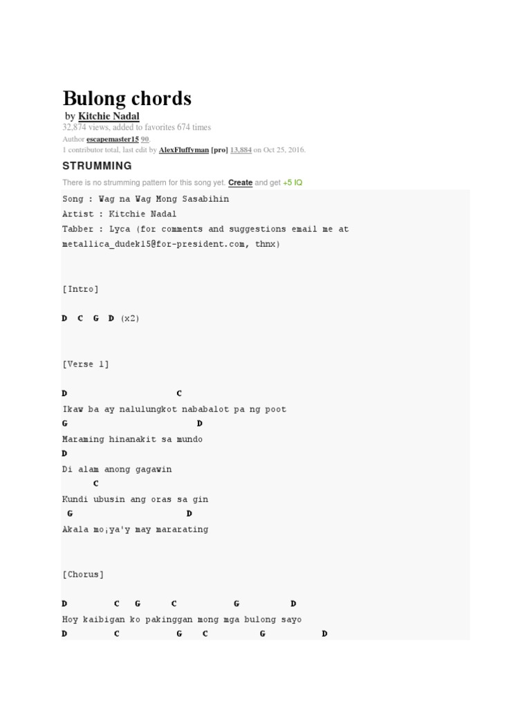 Bulong Chords | PDF