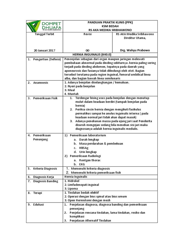 PPK Hernia Inguinalis | PDF