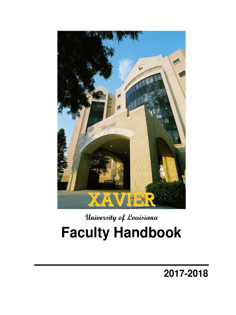 Faculty Handbook: X A V I E R | PDF | Academia