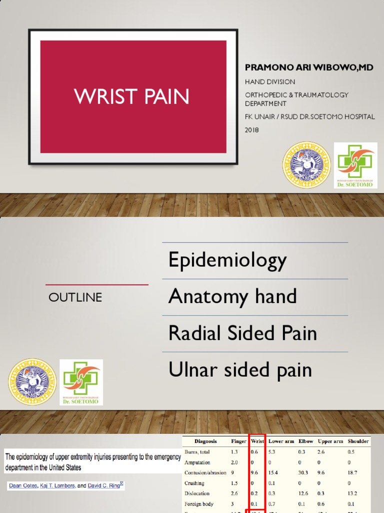 Wrist Pain: Pramono Ari Wibowo, MD | PDF | Carpal Tunnel Syndrome ...