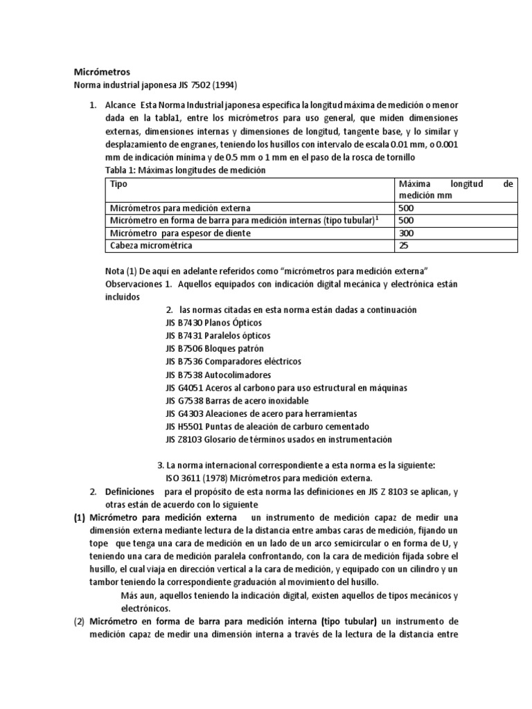 Jis B 7502 | PDF | Medición | Calibración