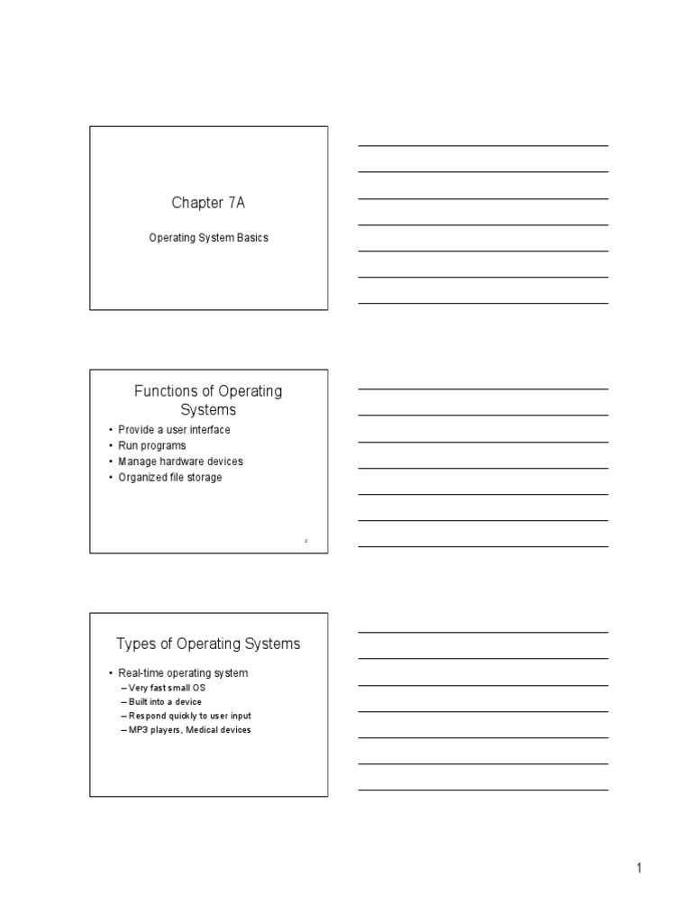 Operating Systems: Functions, Types, User Interfaces and Enhancements ...