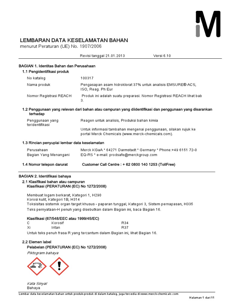 MSDS HCL | PDF