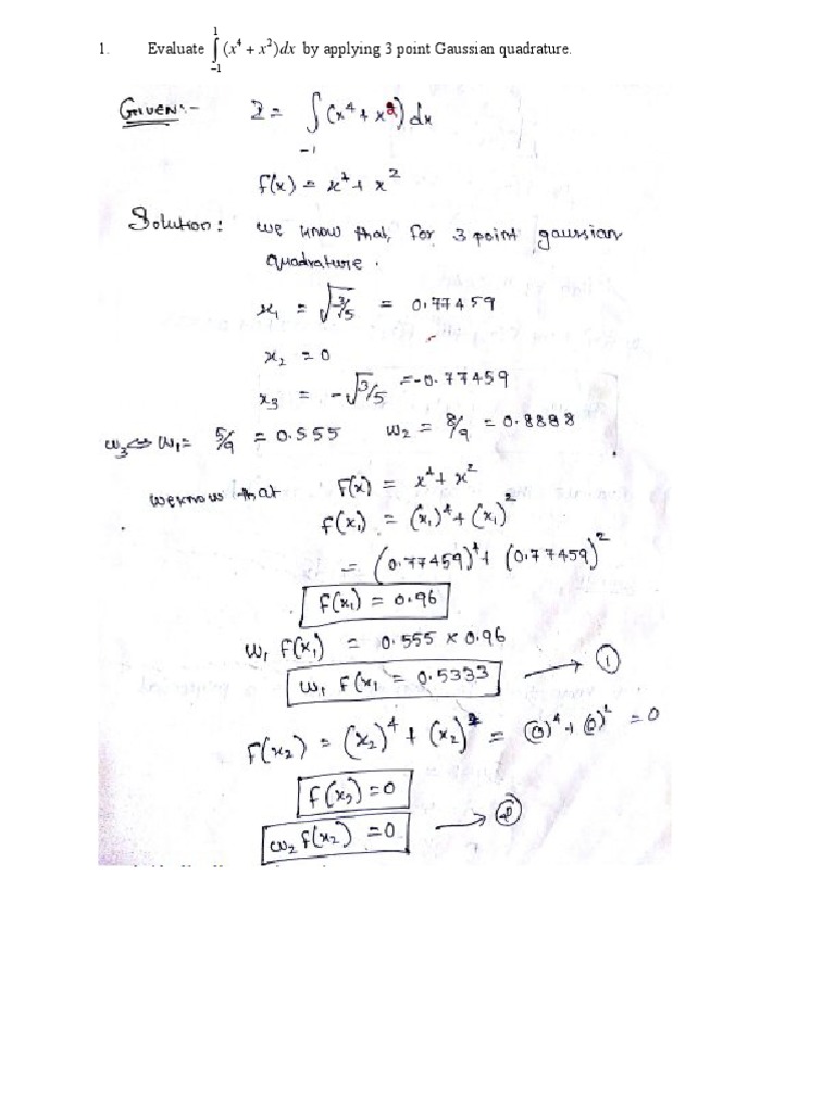 Gaussian Quadrature Integral Evaluations | PDF | Teaching Methods ...